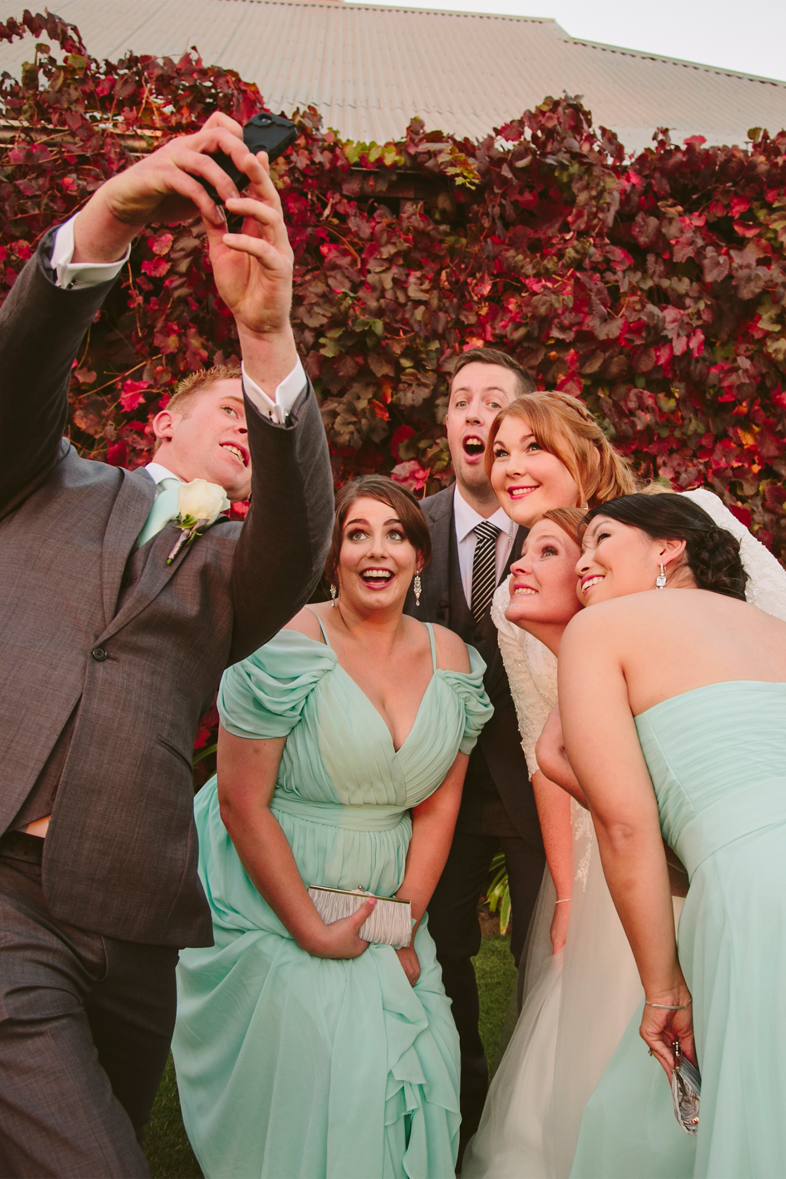 Chasing Amy: Dave marries his blushing bride at vineyard wedding