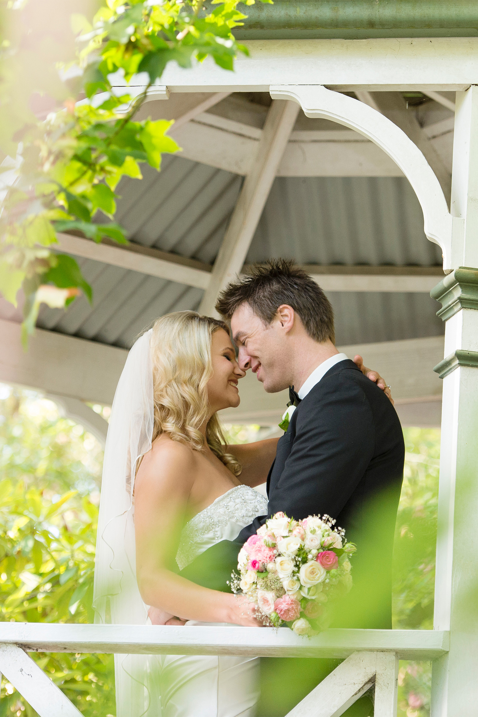 Country girl and city slicker celebrate their classic wedding
