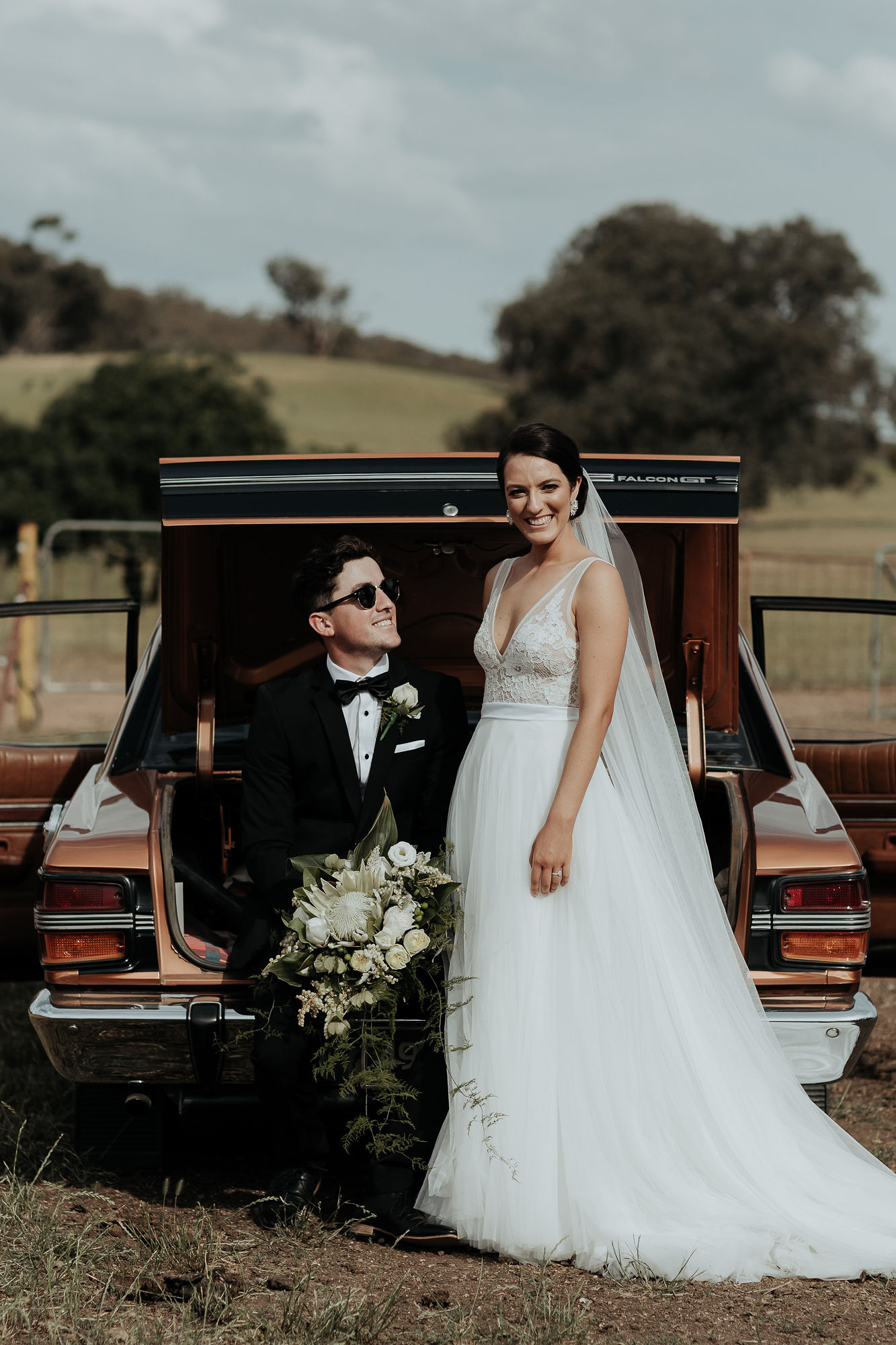 Better together: Jenna and Riley celebrate elegant wedding on stormy ...