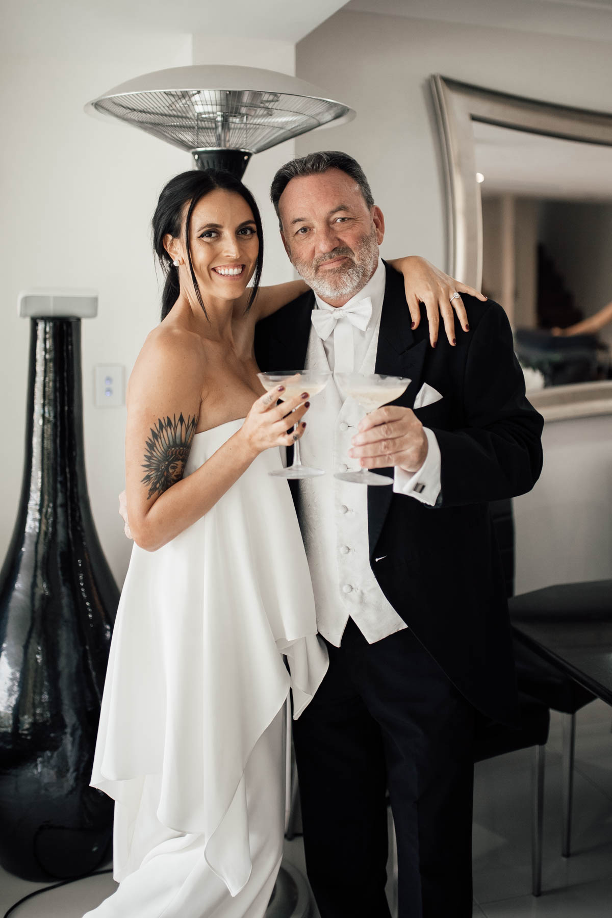 Bianca and Clinton's modern romantic wedding at Bundall Barber Shop ...