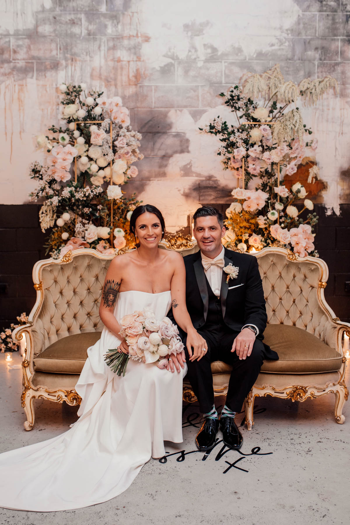 Bianca and Clinton's modern romantic wedding at Bundall Barber Shop ...