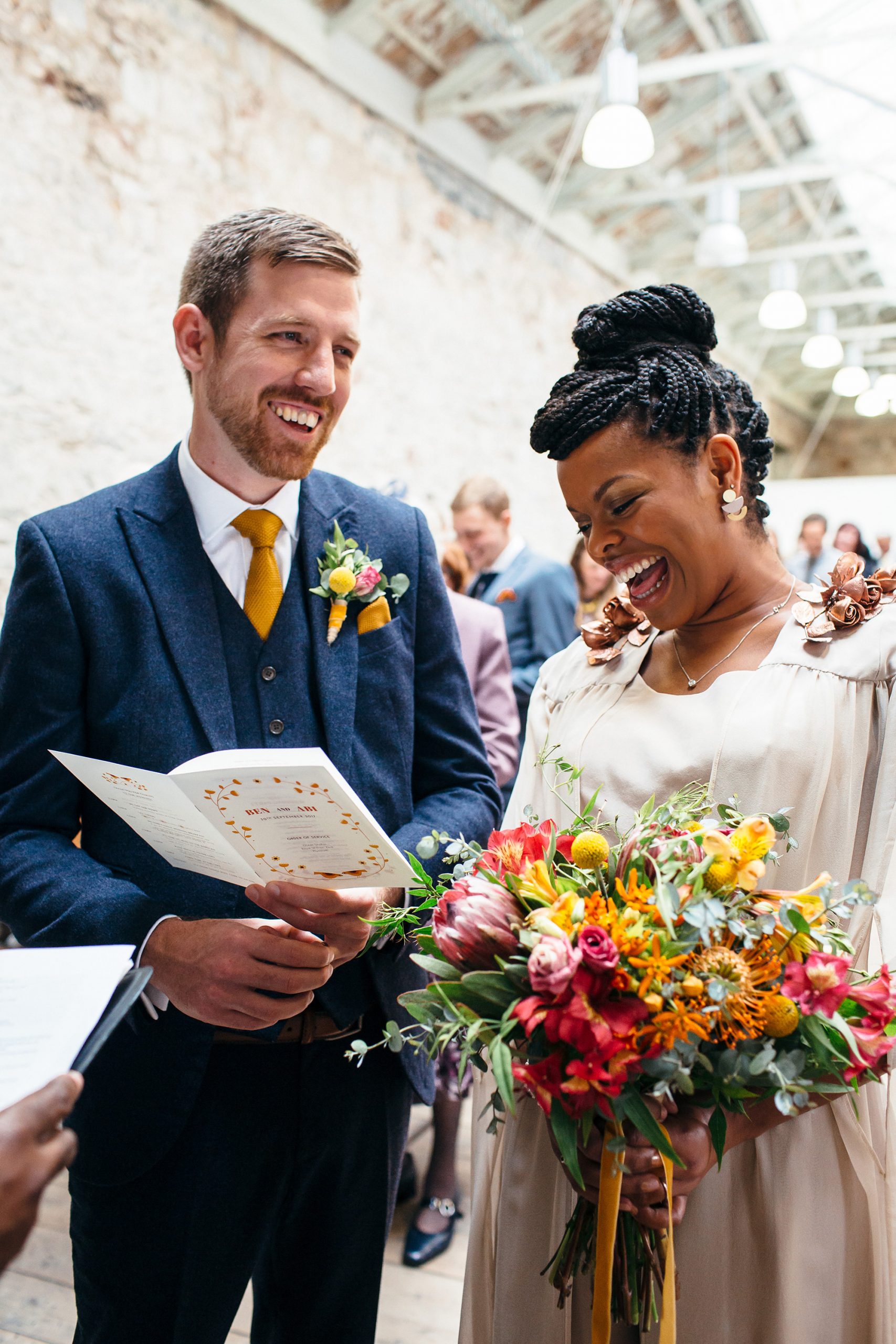 Design duo Abi and Ben create relaxed joyful wedding | Easy Weddings