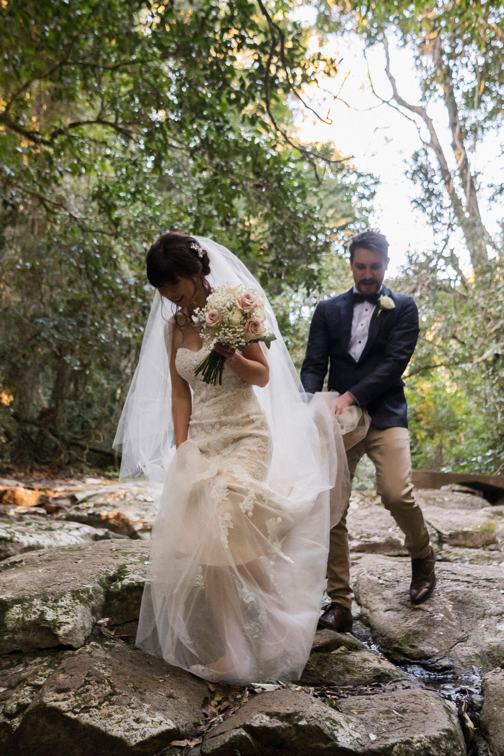 Instant attraction: Shoko and Ryan marry at rustic barn wedding on the ...