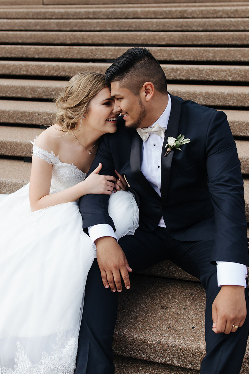 Bianca and Nathan stick to timeless tradition at elegant wedding in ...
