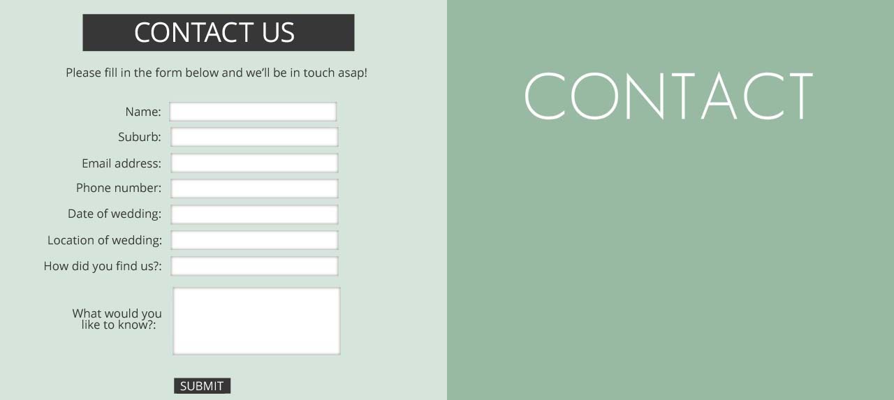Creating the perfect contact form | Easy Weddings