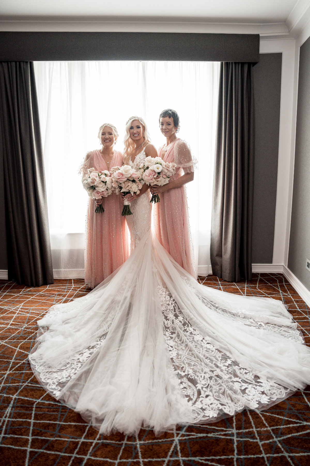 "Fun and extravagant": Bec and Andrew Customs House Brisbane wedding