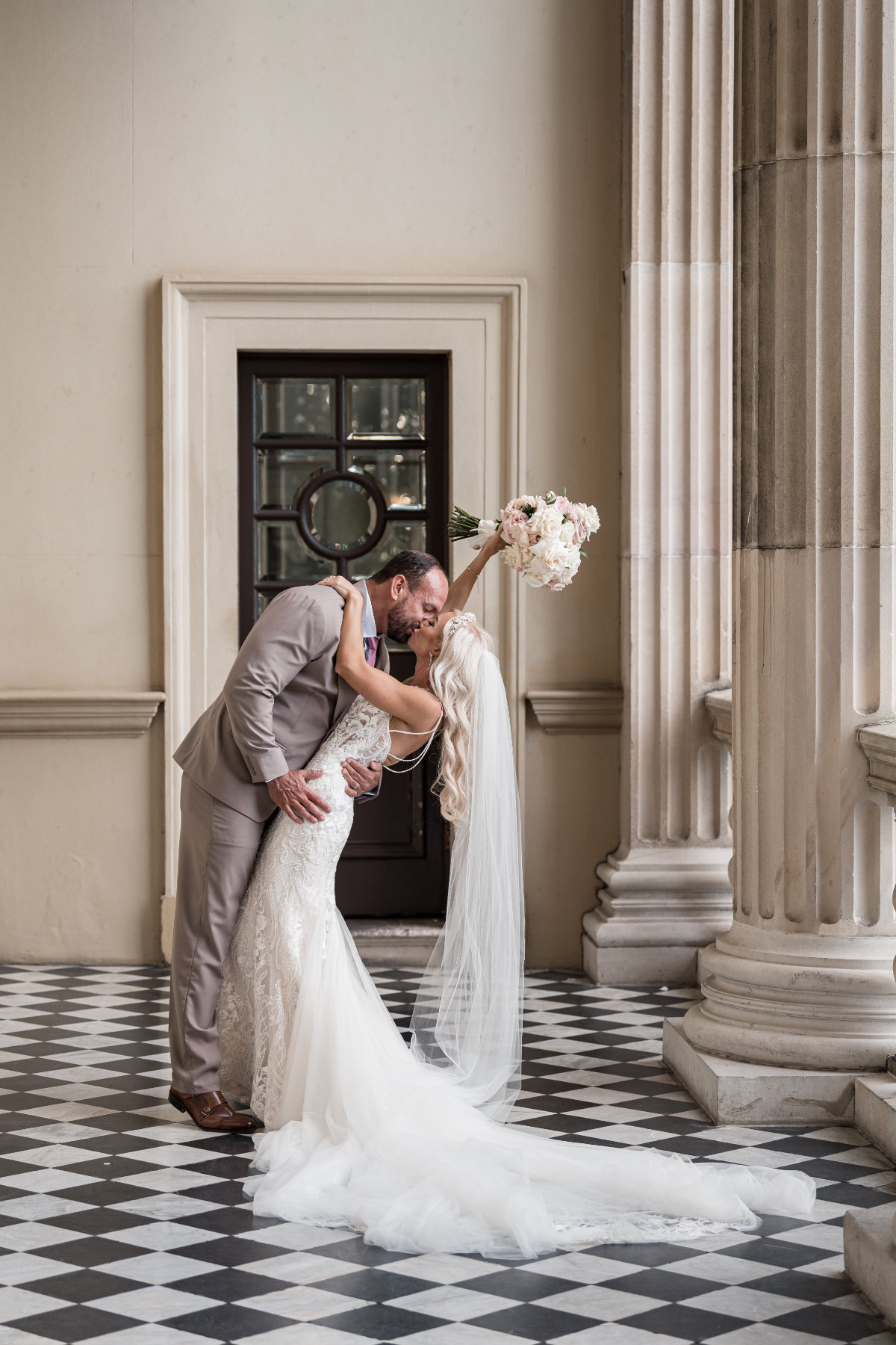 "Fun and extravagant": Bec and Andrew Customs House Brisbane wedding
