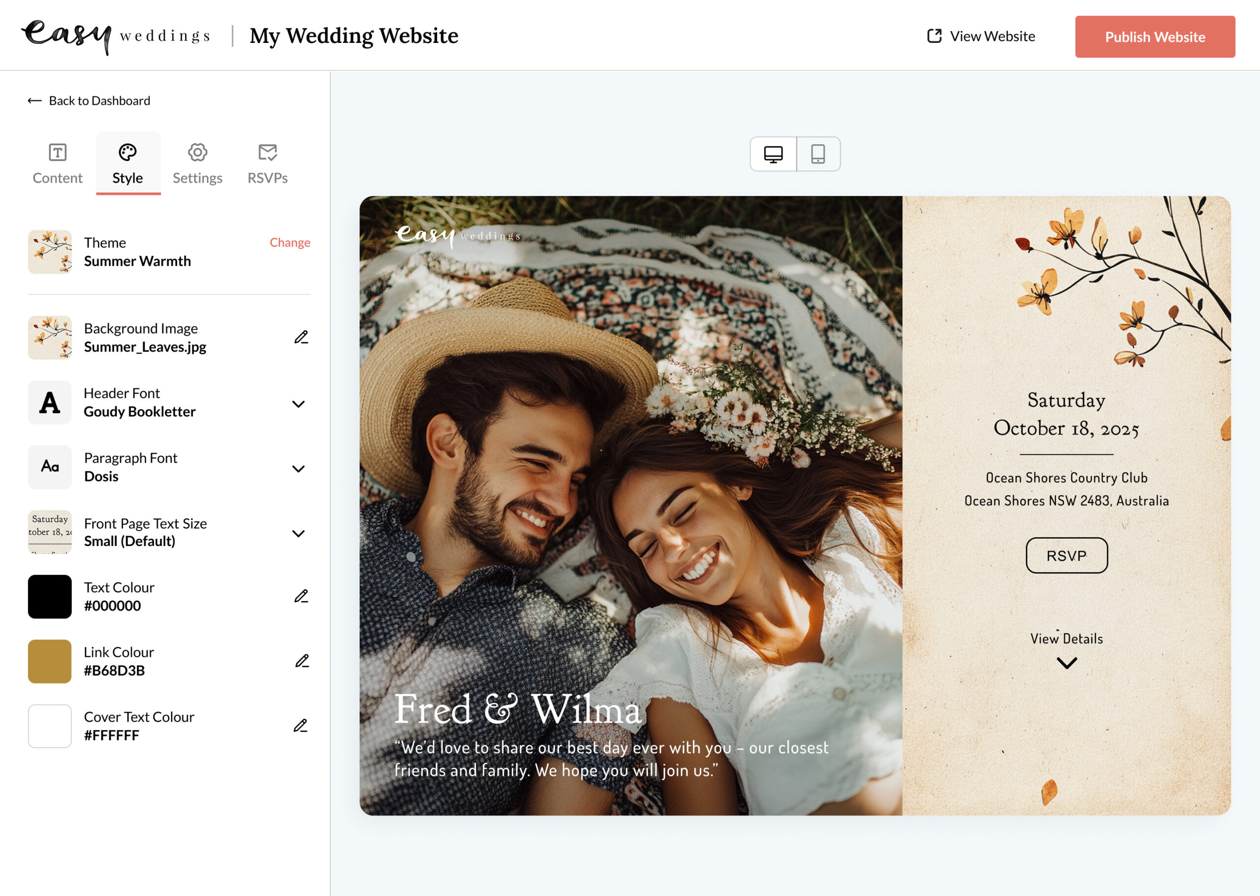 Easy Weddings launches Wedding Websites in 2026