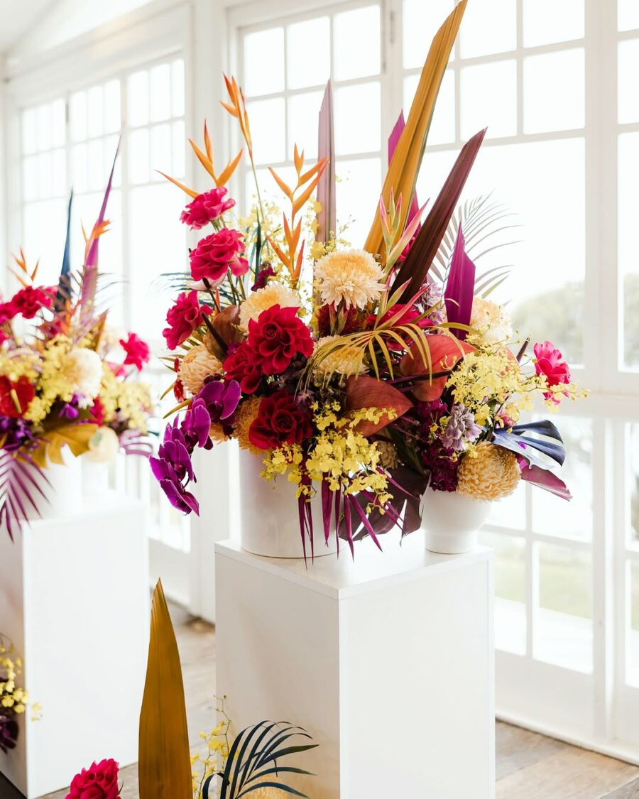Bold Wedding Flower Ideas with Flowers by Varu